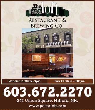Mon-Sat 11:30 AM - 9 PM, The Pasta Loft