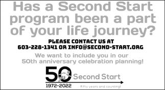 Has A Second Start Program Been A Part Of Your Life Journey?, 50 Second ...