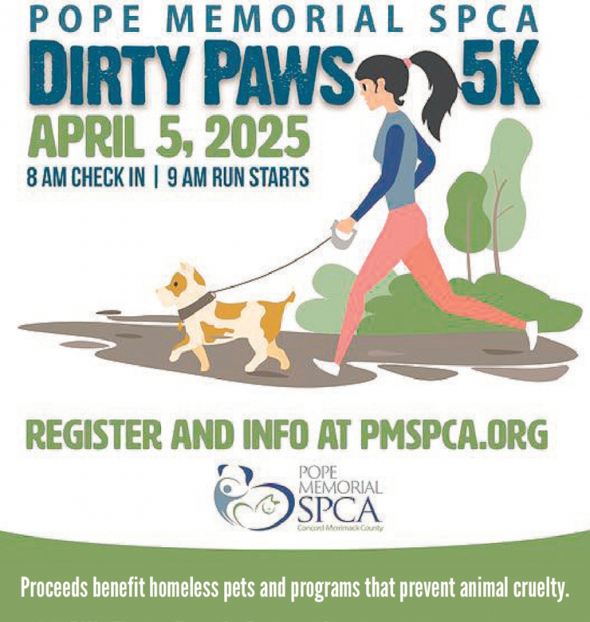 Dirty Paws 5K, Pope Memorial SPCA, Concord, NH