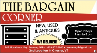 New, Used & Antiques, The Bargain Corner