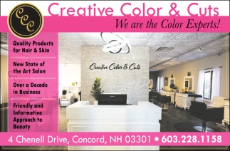 Quality Products For Hair & Skin , Creative Color & Cuts, Concord, NH
